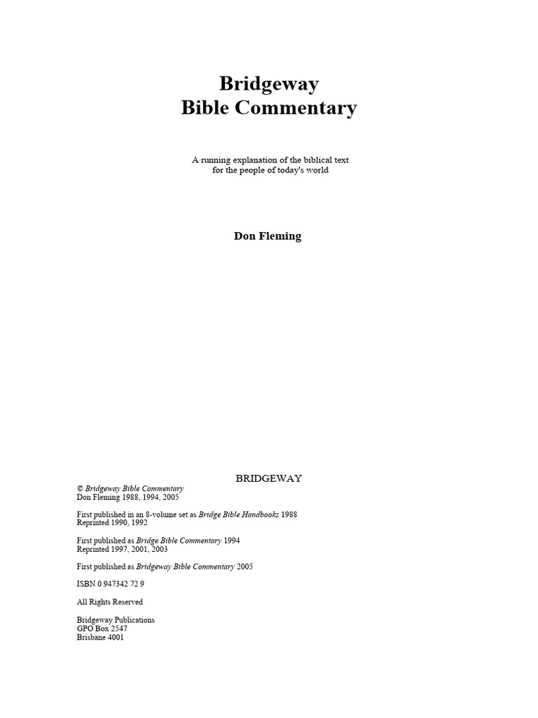 Bible Commentary | PDF | Abraham | Genesis Creation Narrative
