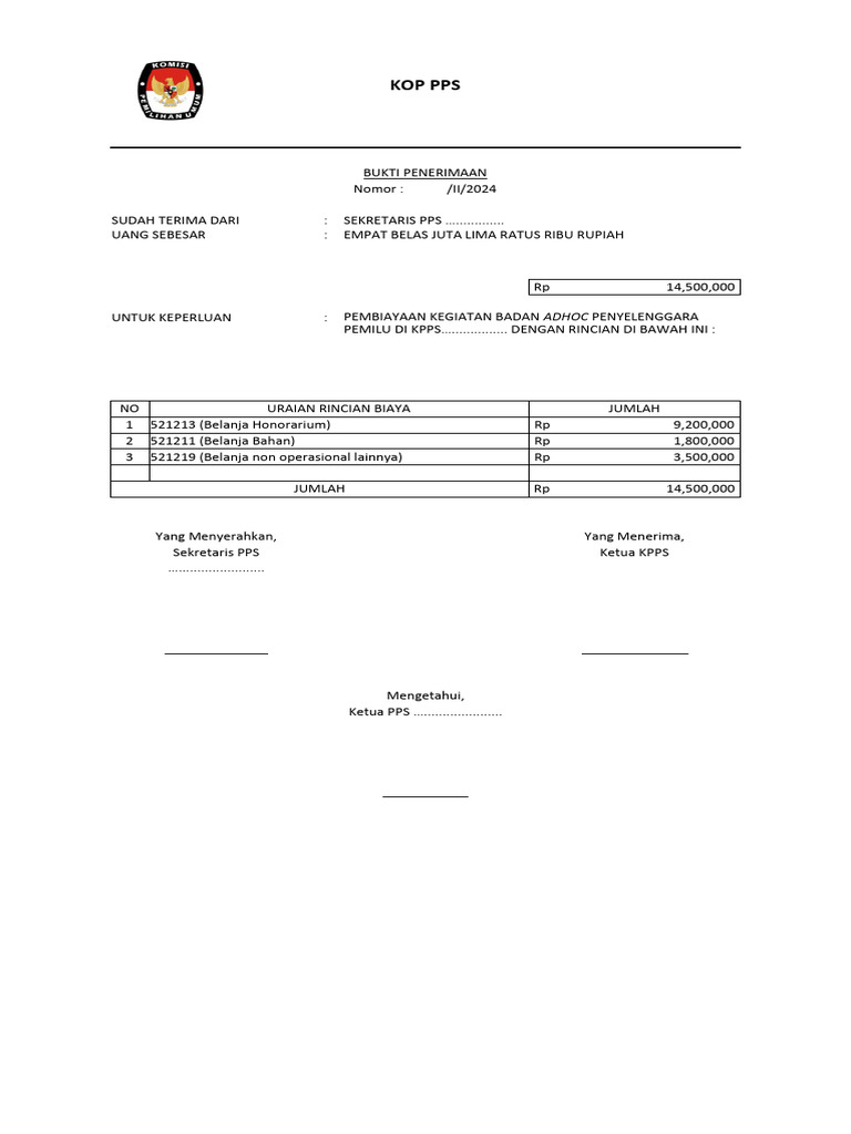 Kuitansi DN.08 KPPS | PDF