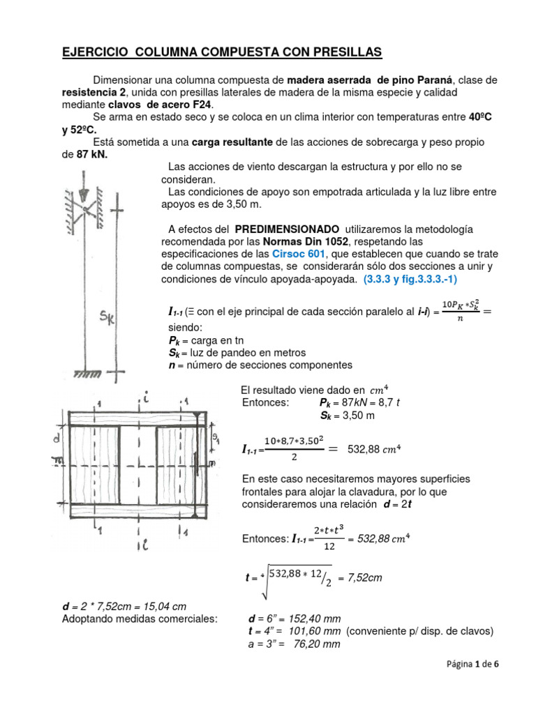 Ejercicios Madera | PDF | Elasticidad (Física) | Física Aplicada e ...
