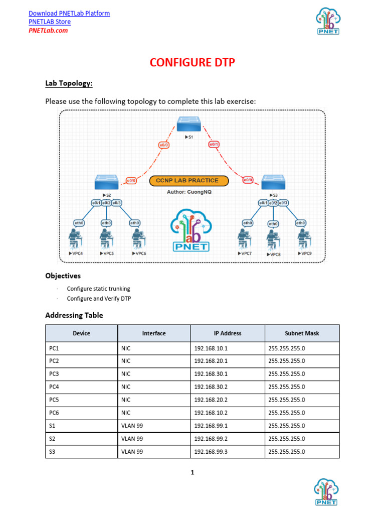 Configure DTP | PDF | Network Switch | Computing