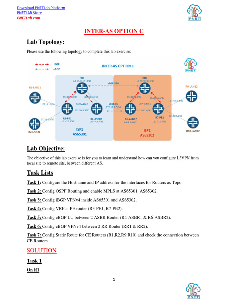 Juniper InterAS OptionC | PDF | Computer Science | Computer Networking