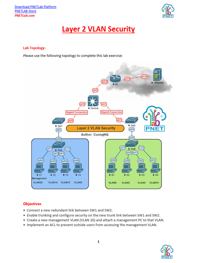 Layer 2 VLAN Security | PDF | Router (Computing) | Computer Network