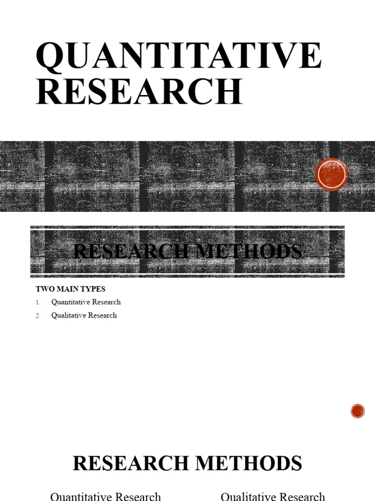 QUANTITATIVE RESEARCH | PDF | Quantitative Research | Statistics QUANTITATIVE RESEARCH | PDF | Quantitative Research | Statistics