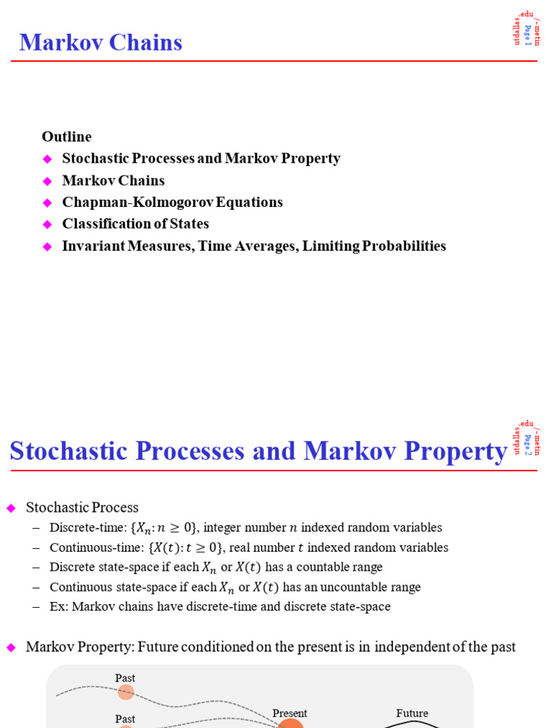 Markov Chains | PDF | Markov Chain | Stochastic Process