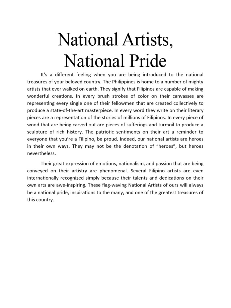 Celebrating Filipino National Artists | PDF