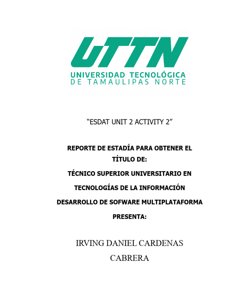 Esdat Unit 2 Activity 2 | PDF | Discrete Mathematics | Software Engineering