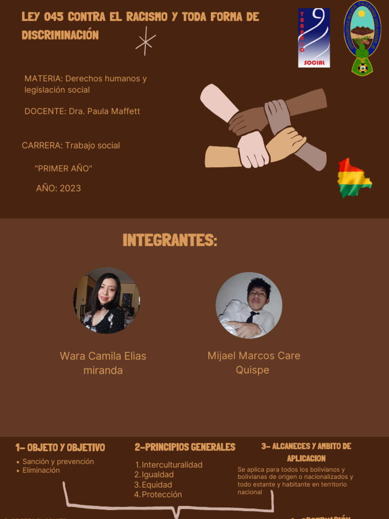 Ley 045 Contra El Racismo y Toda Forma de Discriminación | Descargar gratis PDF | Discriminación ...