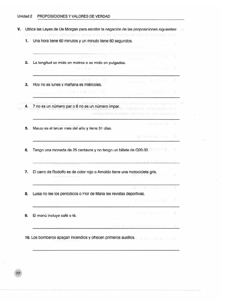 Tarea No. 1 Proposiciones | PDF
