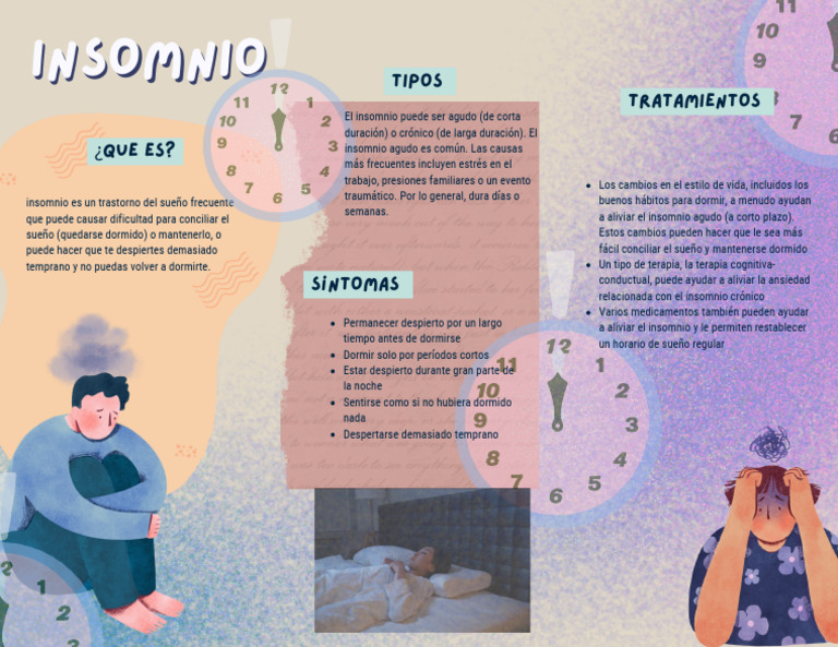 Tríptico Insomnio | Descargar gratis PDF | Insomnio | Epidemiología