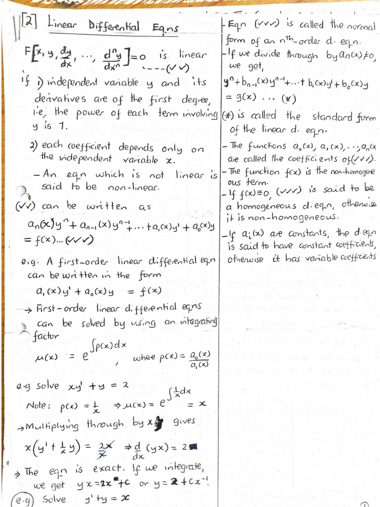 Ode Section 2 Notes Pdf