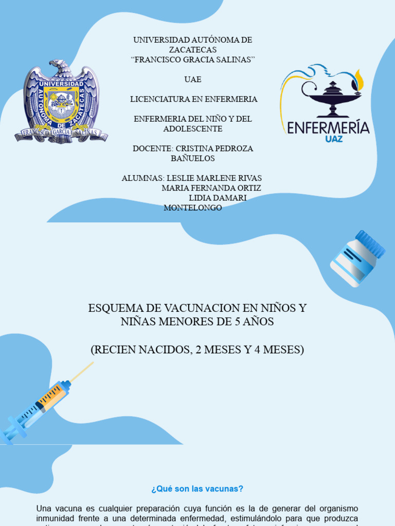Esquema de Vacunacion - RN, 2 y 4 Meses | PDF | Vacunas | Infección