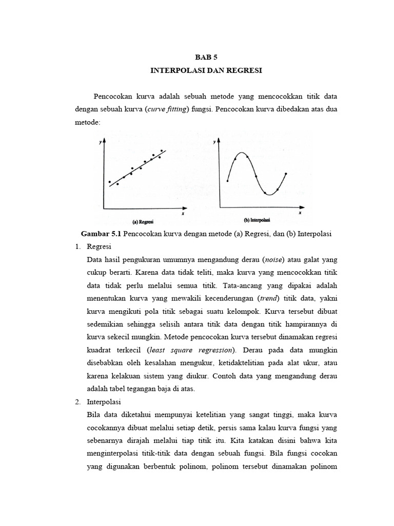 5 - Interpolasi Dan Regresi | PDF