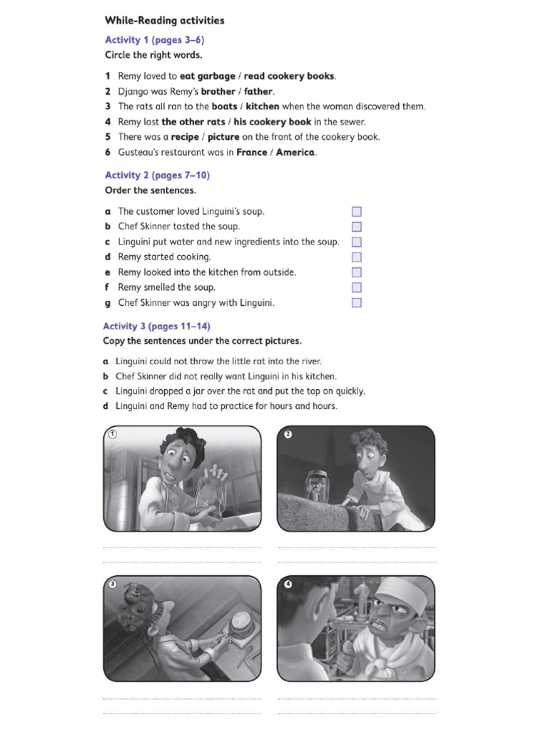 Ratatouille Students - Worksheet | PDF