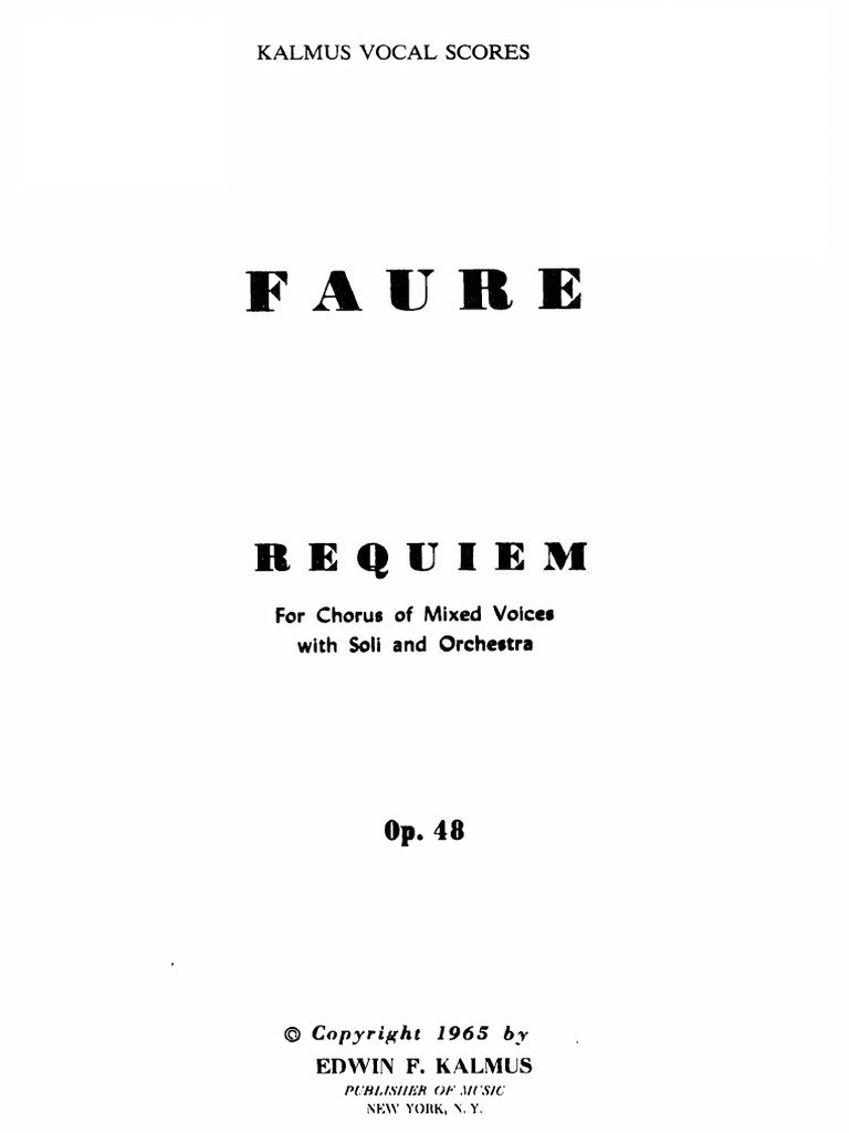 Faurè_Requiem- vocal score | PDF