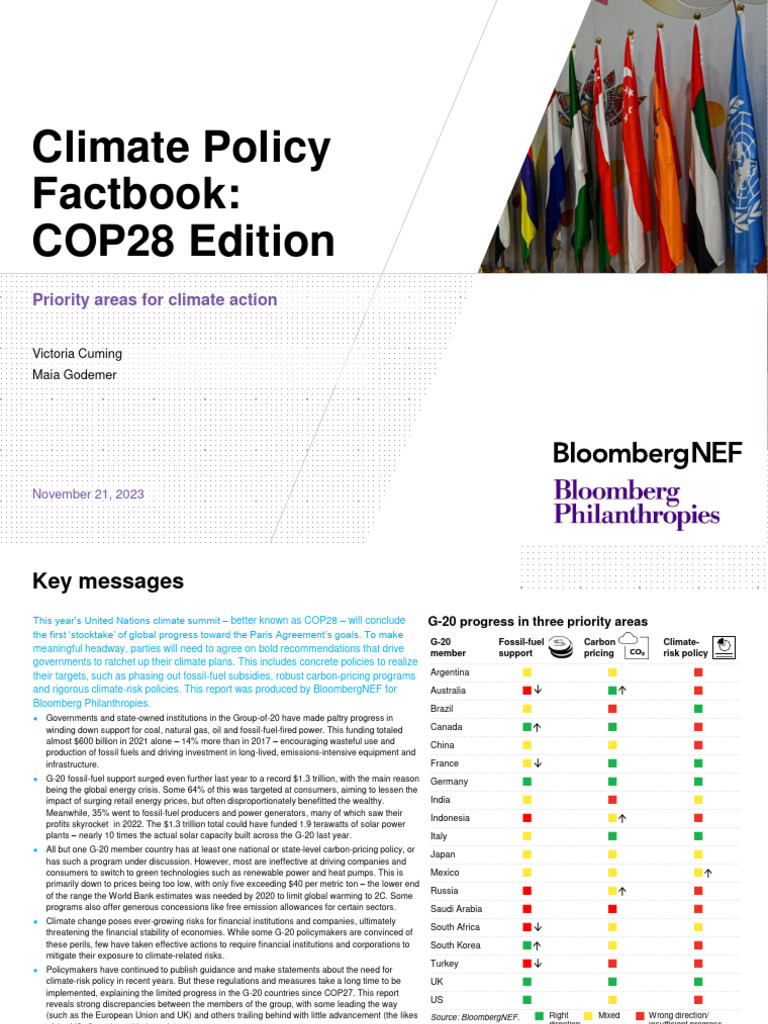 Climate Policy Factbook COP28 Report 1700895217 | PDF | Carbon Capture And Storage | Fossil Fuels