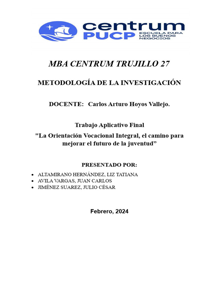 TAF - Grupo 7 | PDF | Experiencia | Sicología