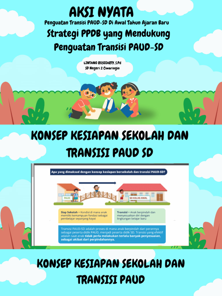 Strategi PPDB Yang Mendukung Penguatan Transisi PAUD-SD | PDF
