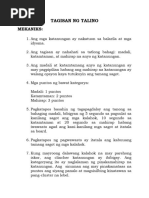 Pamantayan Sa SAYAWIT | PDF