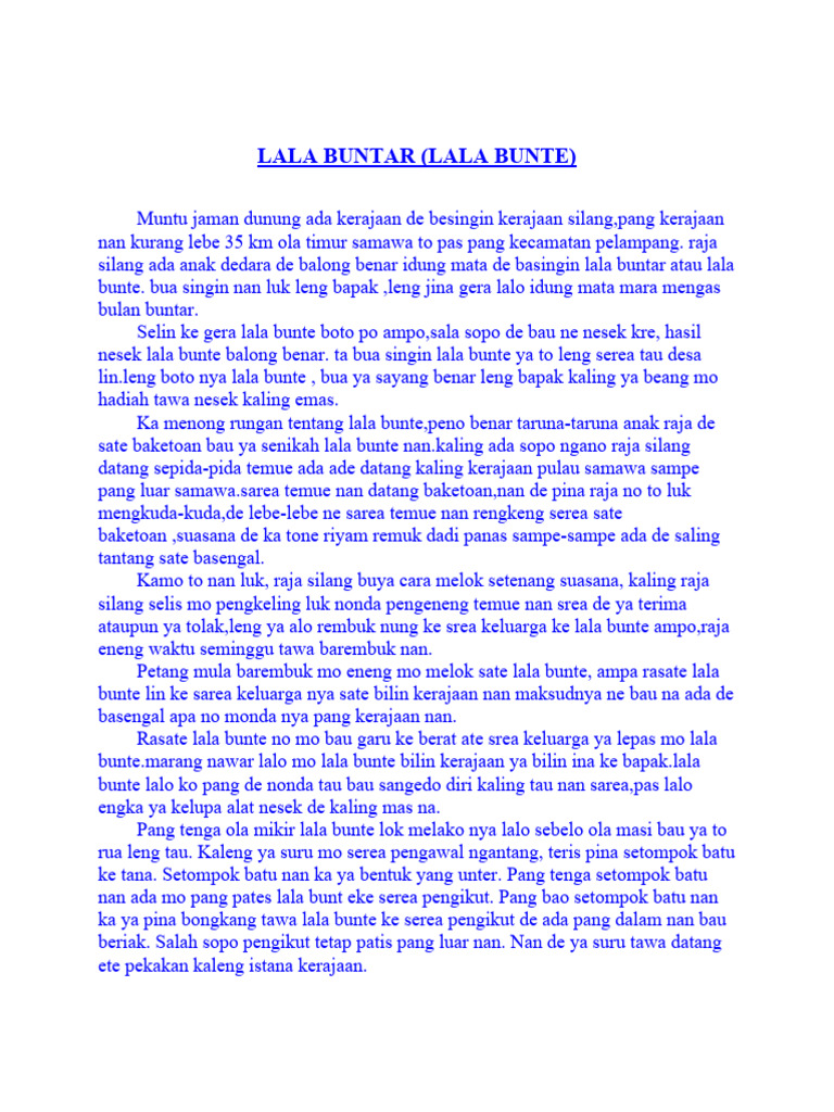 Contoh Tuter Samawa | PDF