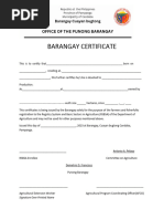 Barangay Clearance Template | PDF