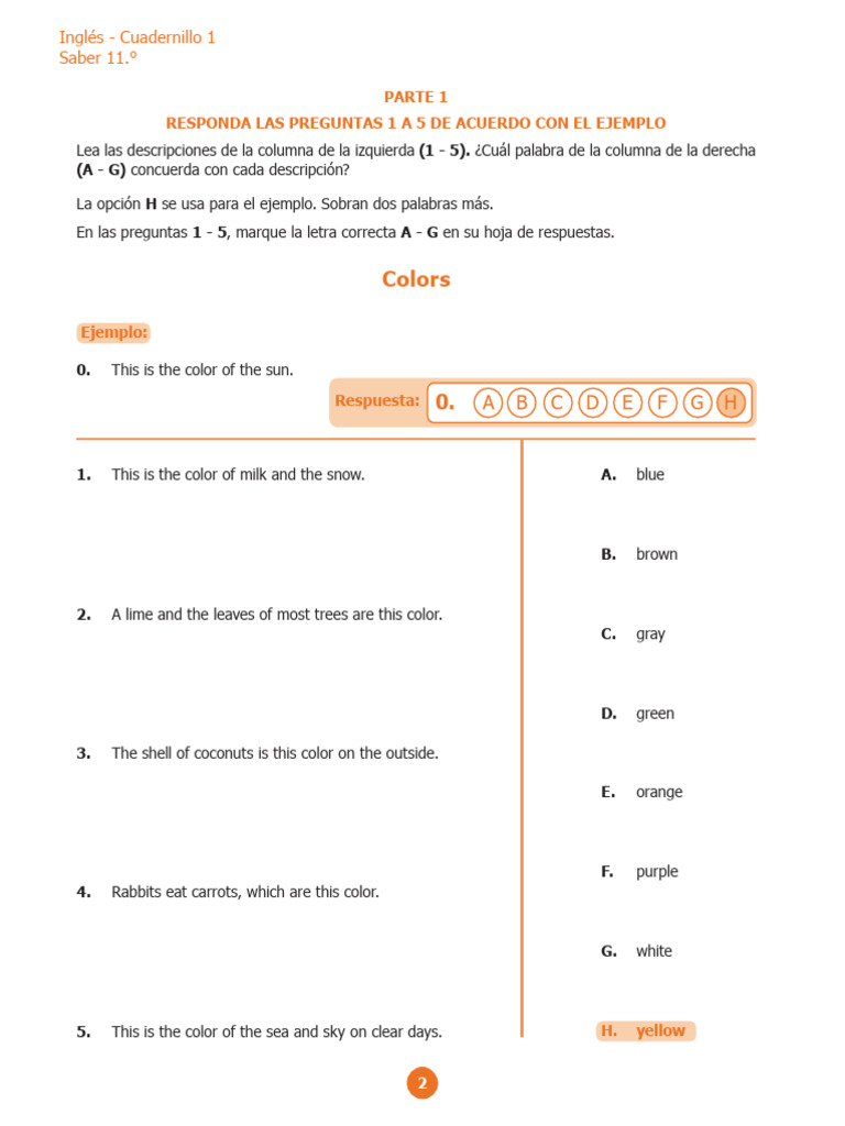Cuadernillo Ingles | PDF
