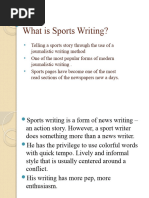 How To Write A Sports Article | PDF | Plain Language | News