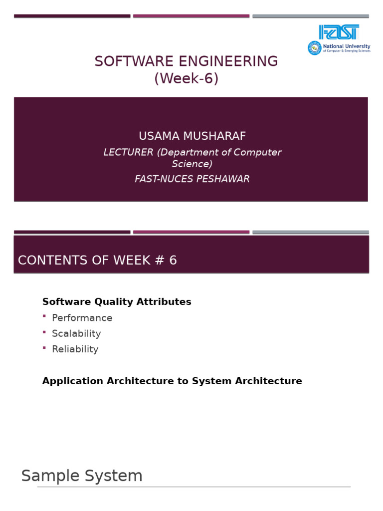 Software Engineering (Week-6) | PDF | Scalability | Representational State Transfer
