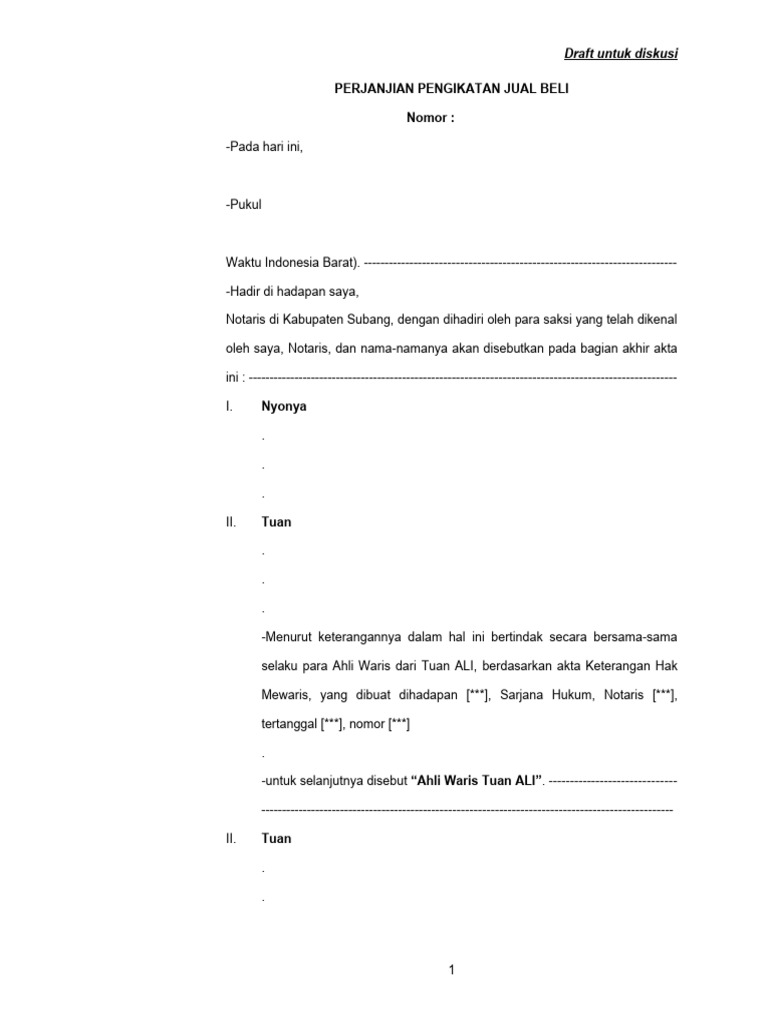 7.b. Contoh Draft - PPJB | PDF
