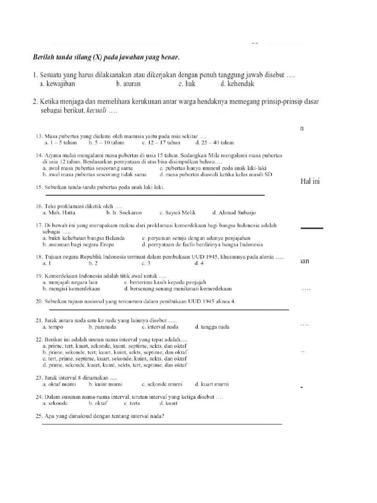 Soal PH Tema 6 2 | PDF