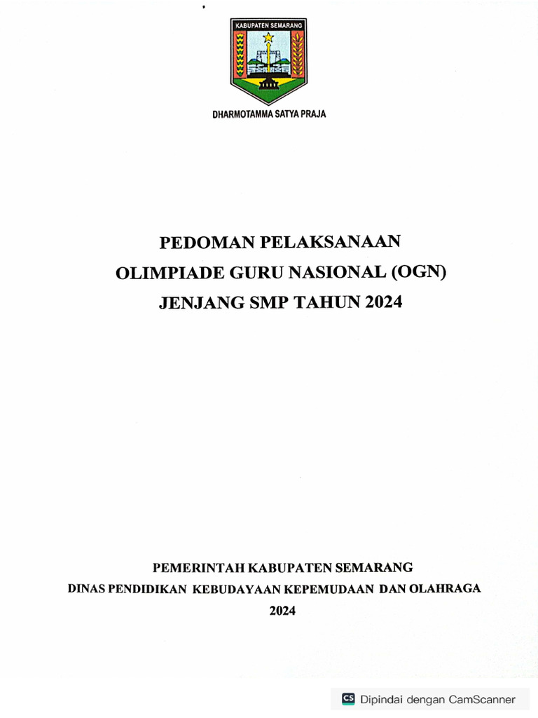 Pedoman Pelaksanaan Olimpiade Guru Nasional (Ogn) Jenjang SMP Tahun ...