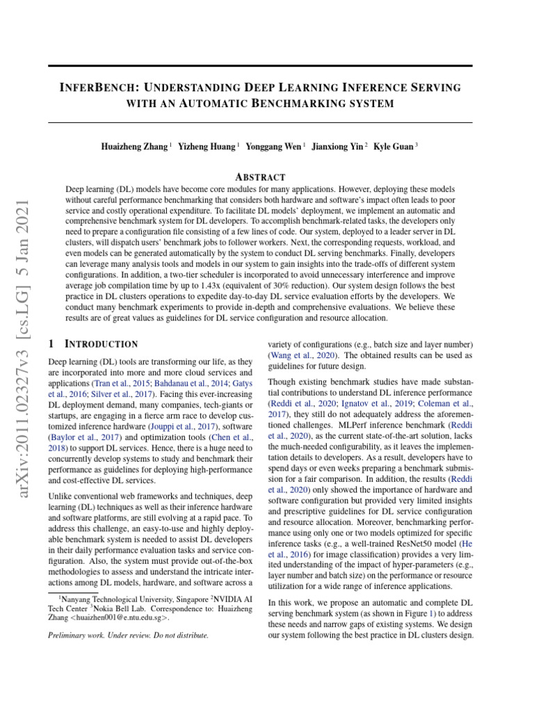 Infer Bench | PDF | Deep Learning | Graphics Processing Unit
