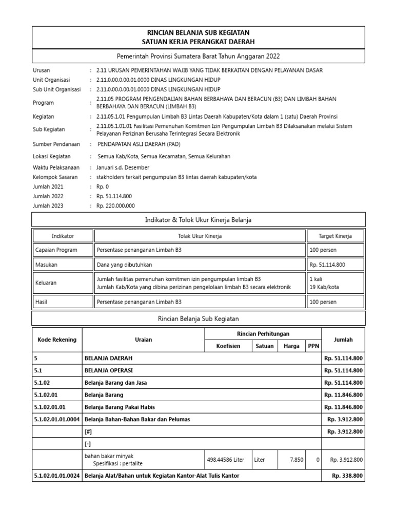Sistem Informasi Pemerintahan Daerah - Cetak RKA Pembinaan | PDF