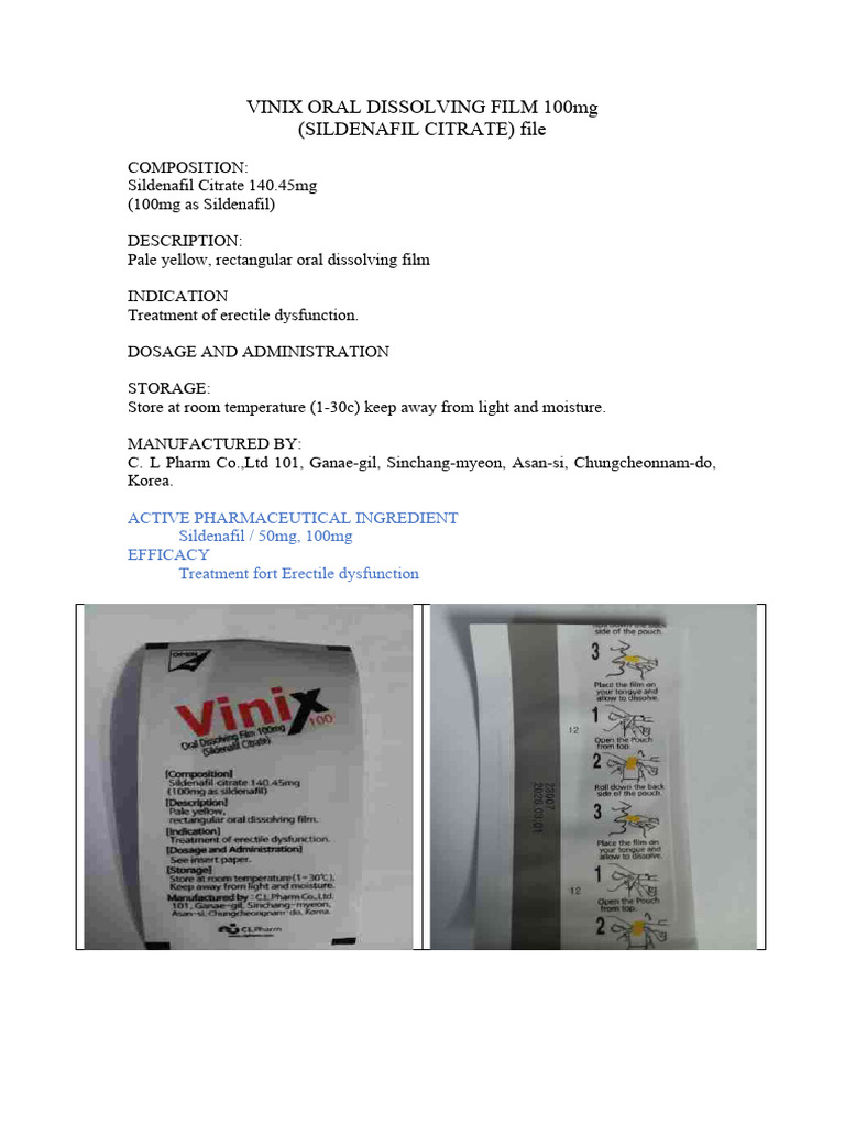 VINIX ORAL DISSOLVING FILM 100mg | PDF