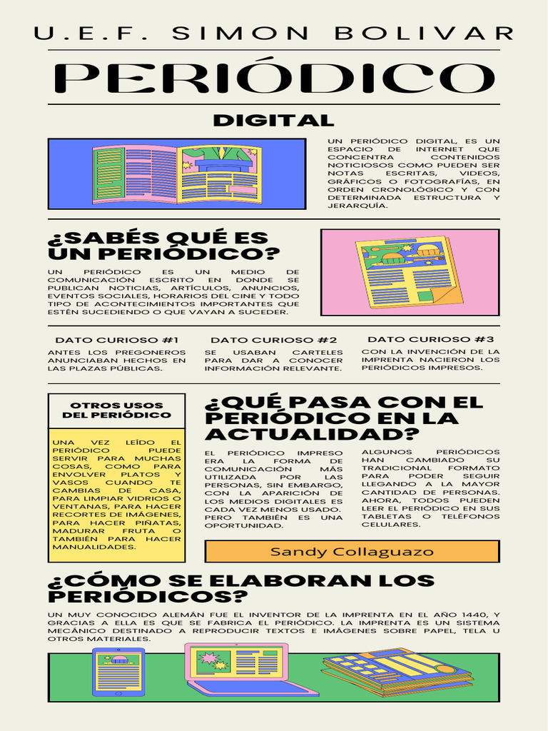 Infografía de periódico moderno ordenado colorido | PDF | Periódicos ...