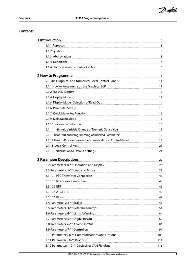FC 300 Programming Guide | PDF | Electric Motor | Mains Electricity