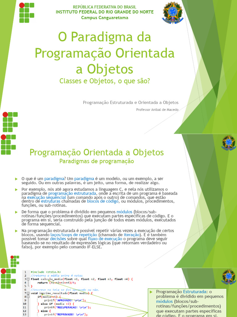 Peoo Programação Orientada A Objetos O Que São Objetos Pdf Método Programação De