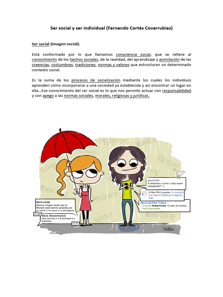 Ser Social y Ser Individual | PDF