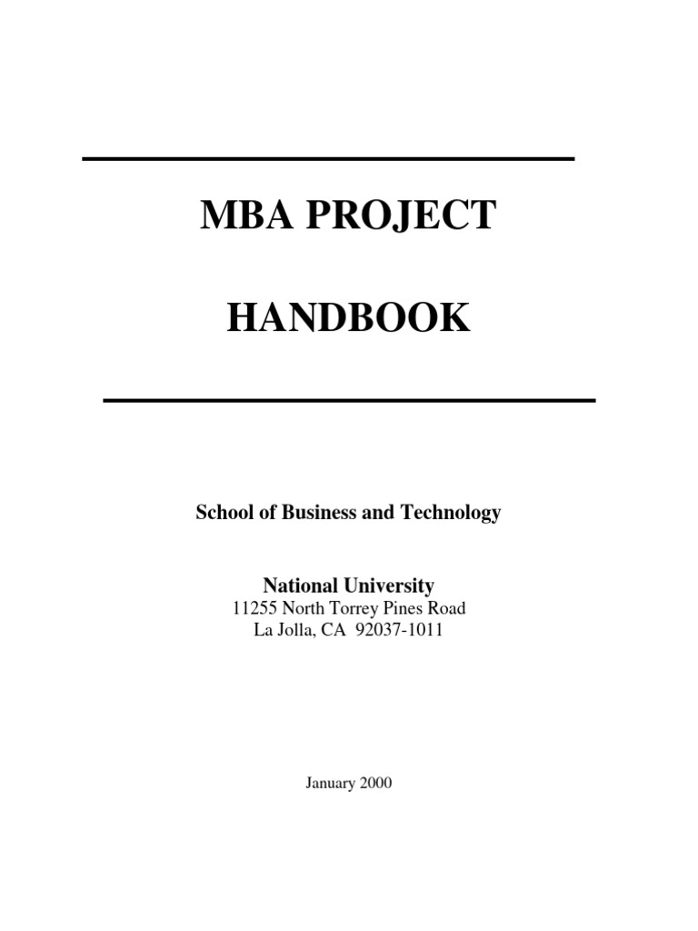 MBA Handbook | PDF | Methodology | Survey Methodology