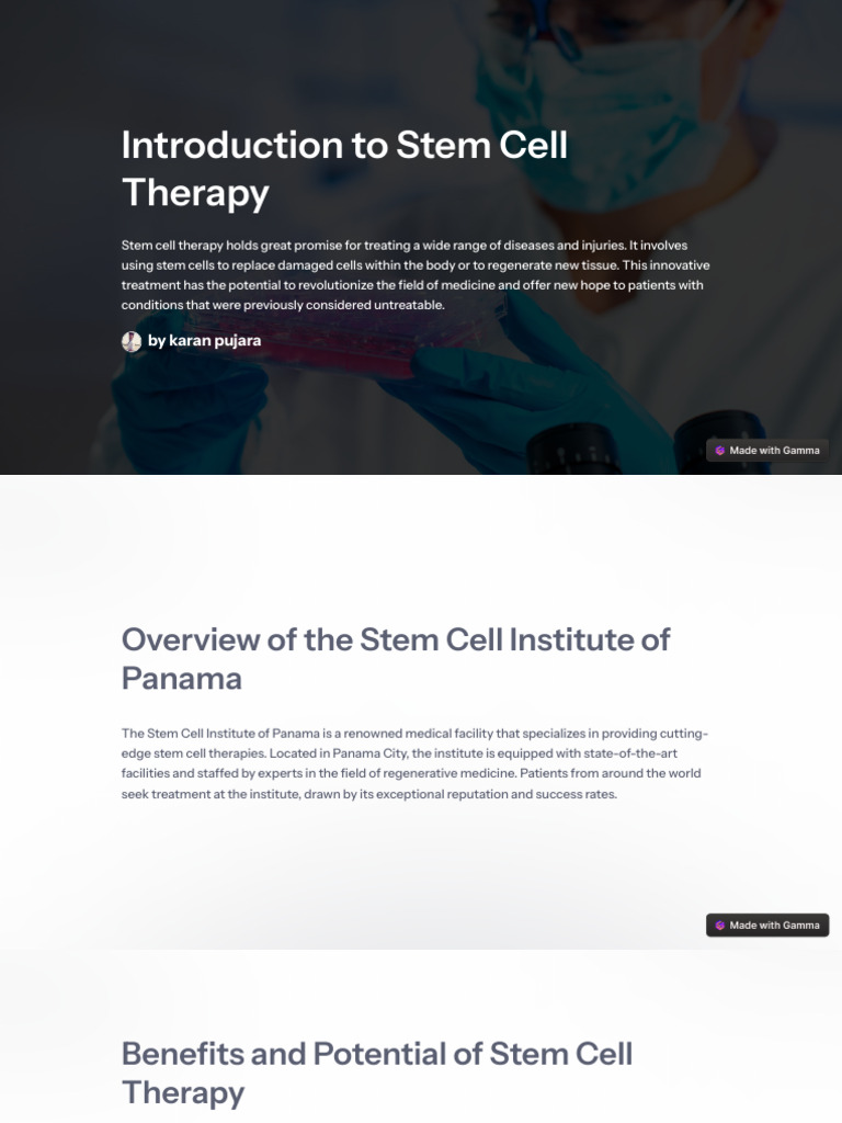 Introduction-to-Stem-Cell-Therapy | PDF | Stem Cell | Cell Therapy