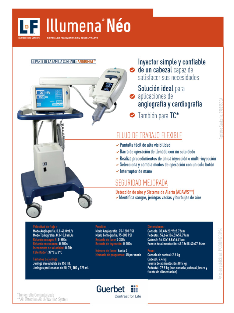 Inyector Hemodinamia - Illumena Neo - Guerbet | PDF