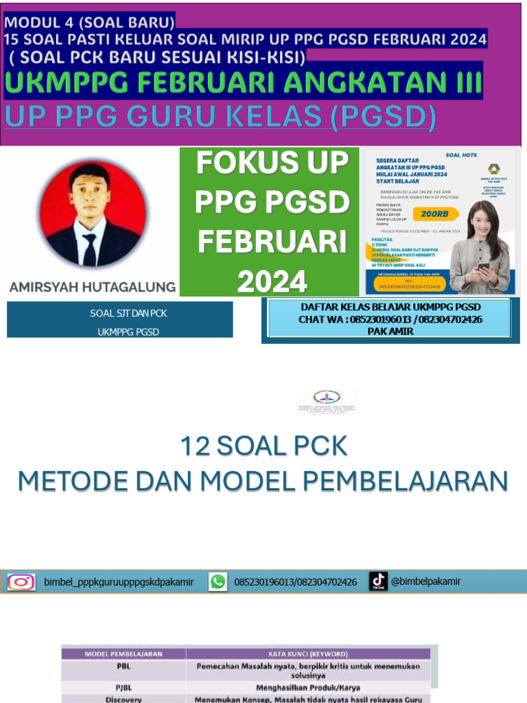 Modul 4 (Soal Baru) Up PPG PGSD | PDF