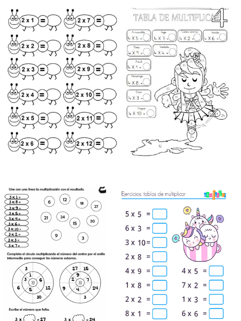 Actividades de Multiplicaciones | PDF