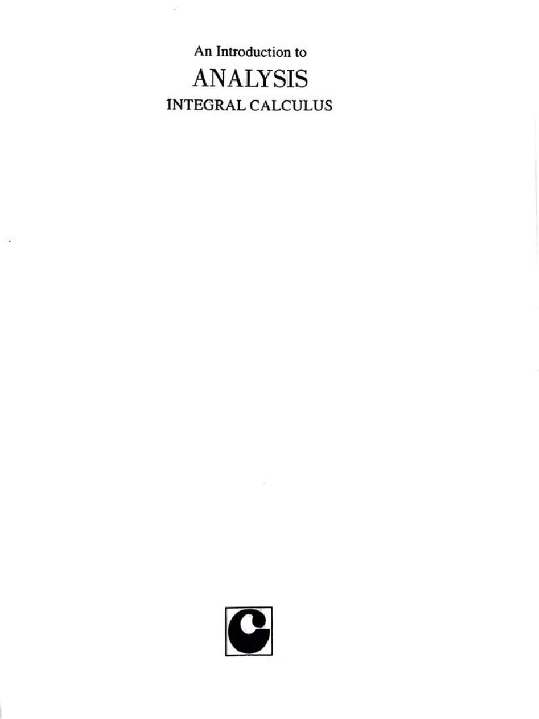 Toaz - Info c1 9 An Introduction To Analysis Integral Calculus Ram Krishna Ghosh Kantis PR | PDF
