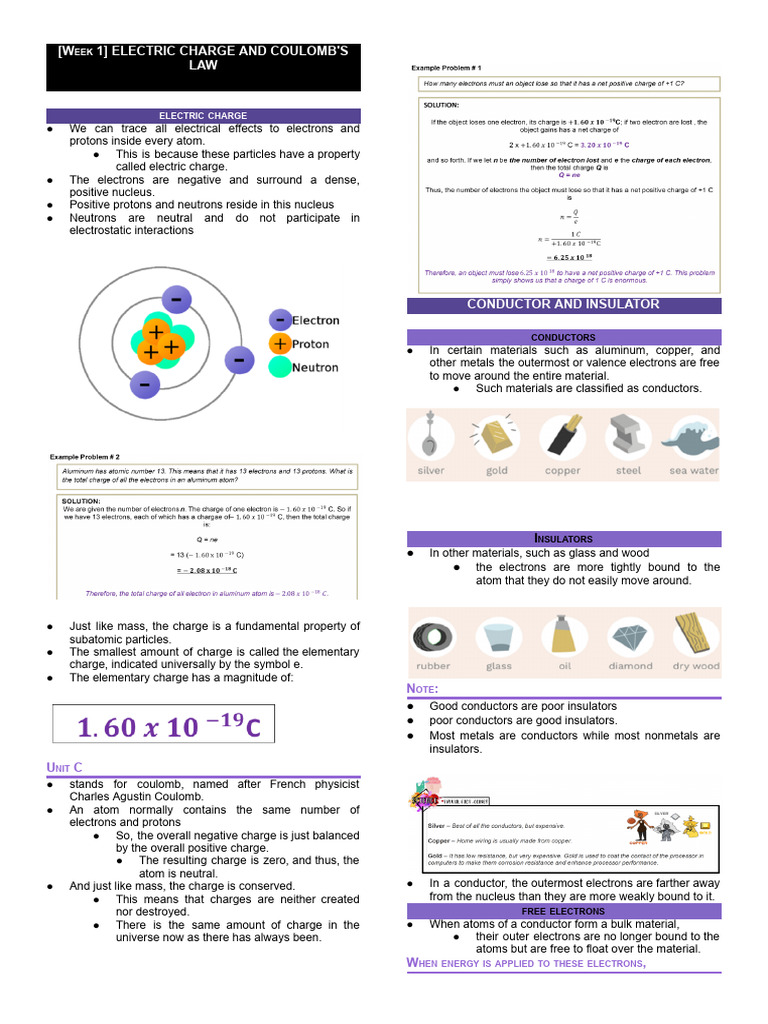 Physics 2ND Sem Rev | Download Free PDF | Potential Energy | Electric Charge