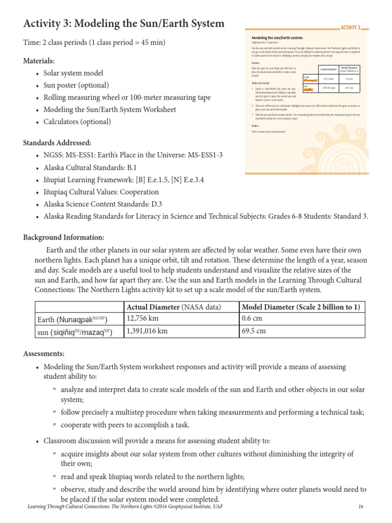 Model The Sun Earth System | PDF | Planets | Solar System