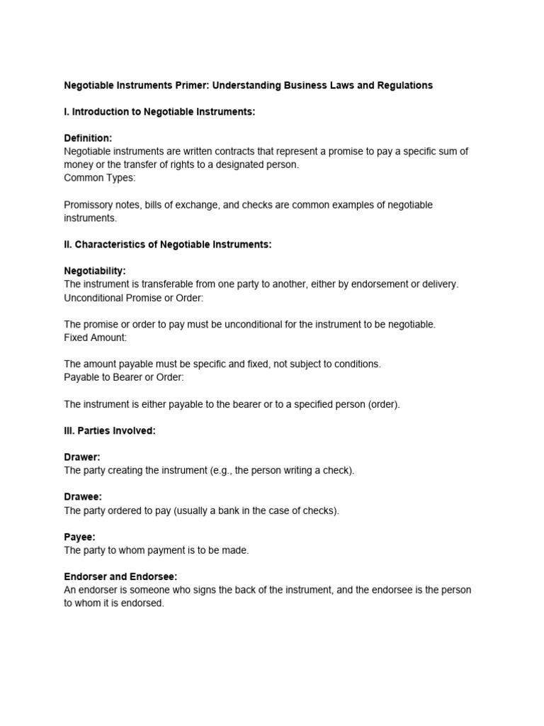 Negotiable Instruments | PDF | Negotiable Instrument | Justice