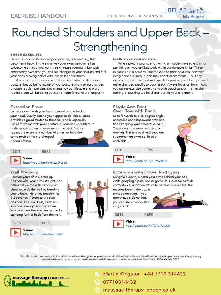 Rounded Shoulders Strengthening | PDF | Shoulder | Elbow