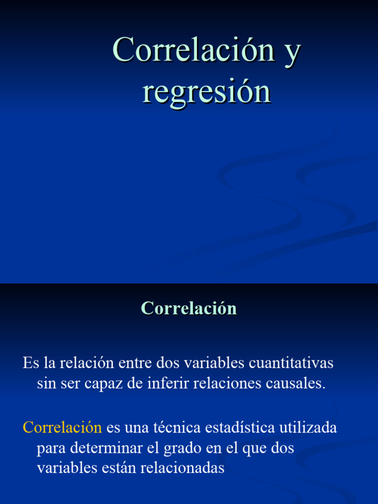 Correlación y Regresión Lineal | PDF | Análisis de regresión | Análisis estadístico