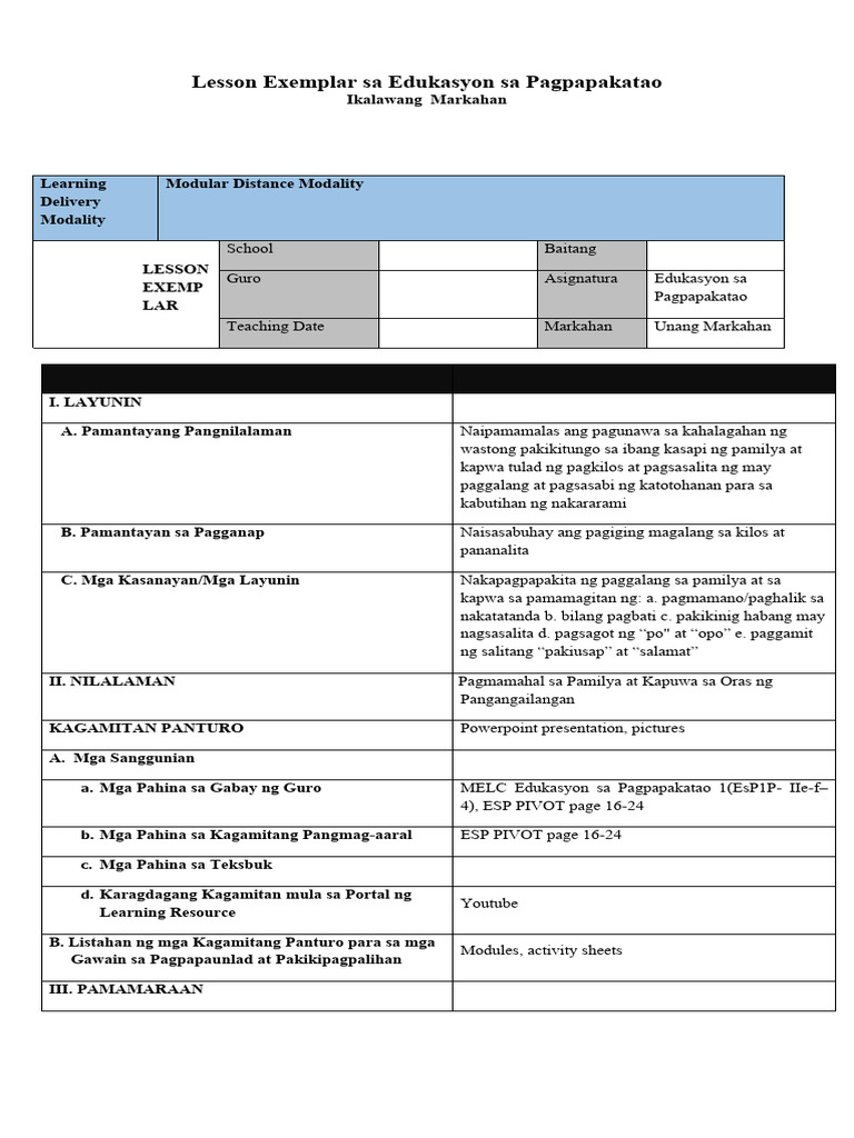 2ND QTR Cot Esp | PDF
