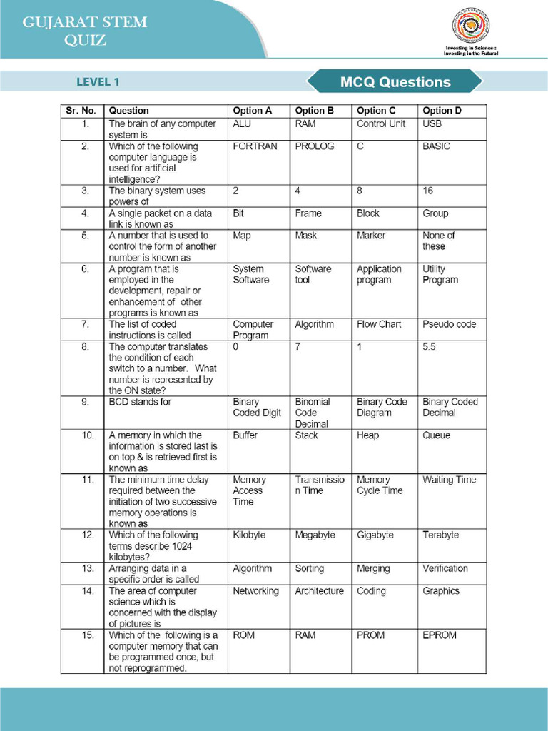 Stem Quiz Engineering | PDF